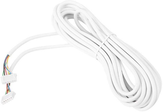 Flexibele 6-aderige Ronde Kabel 5 Meter Wit voor Video Intercom en ...