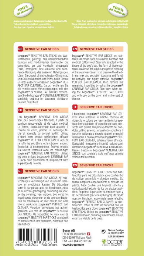 Sensitive Oorreinigingsstokken voor Honden - Duurzaam en Zacht | bol