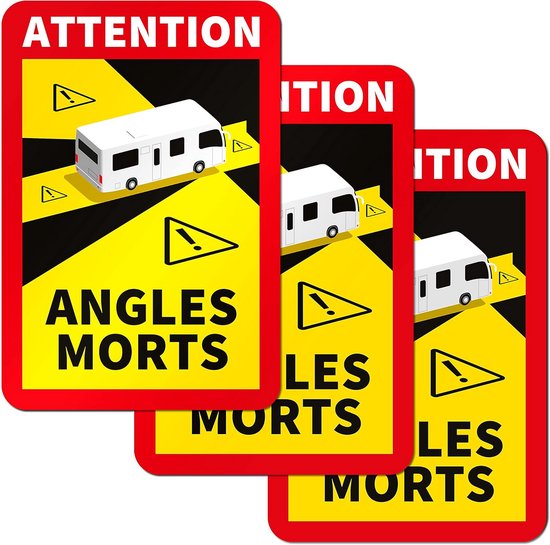 Dode Hoek Stickers Set (3 stuks) - Weerbestendige Verkeersveiligheid ...