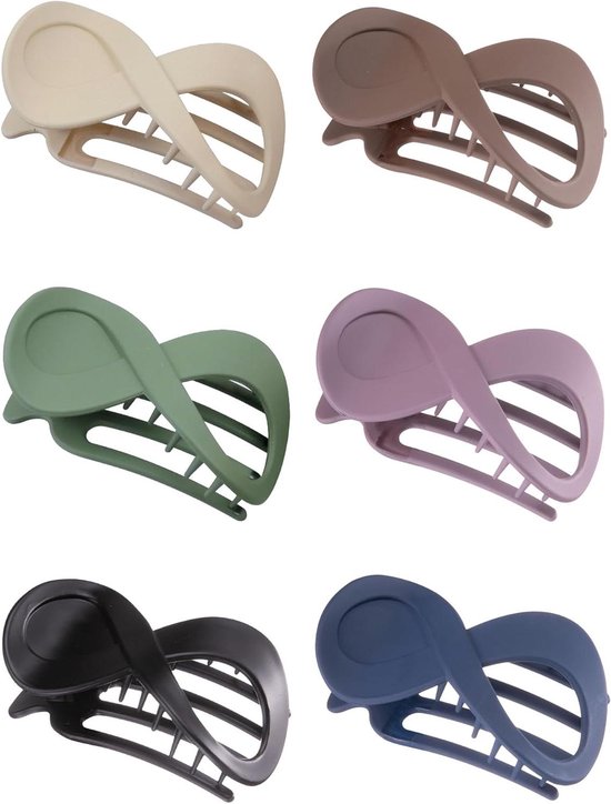 Cosensi - Grote Haarklem 6 Stuks Antislip Claw Clip - Franse ...