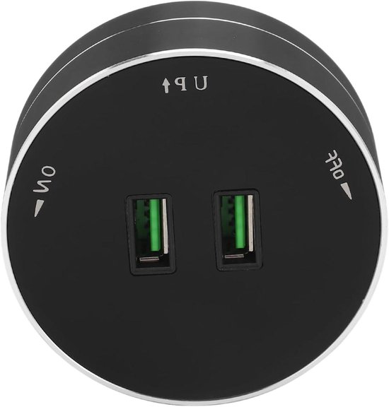 Power Track adapter met dubbele USB-poort en lichtindicator ...