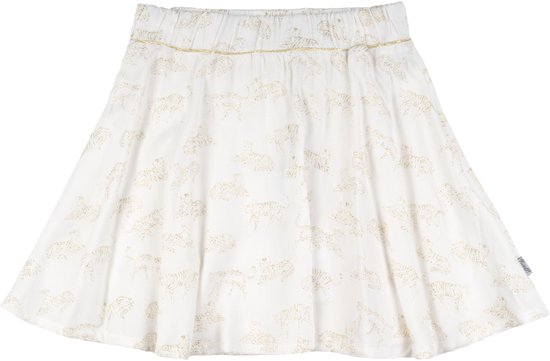 Rumbl Royal - Rokje - Offwhite/Goud - Print - Maat 104/110 | bol