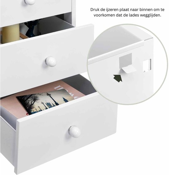Classeur White-Label® - Caisson à roulettes - Classeur à tiroirs | bol