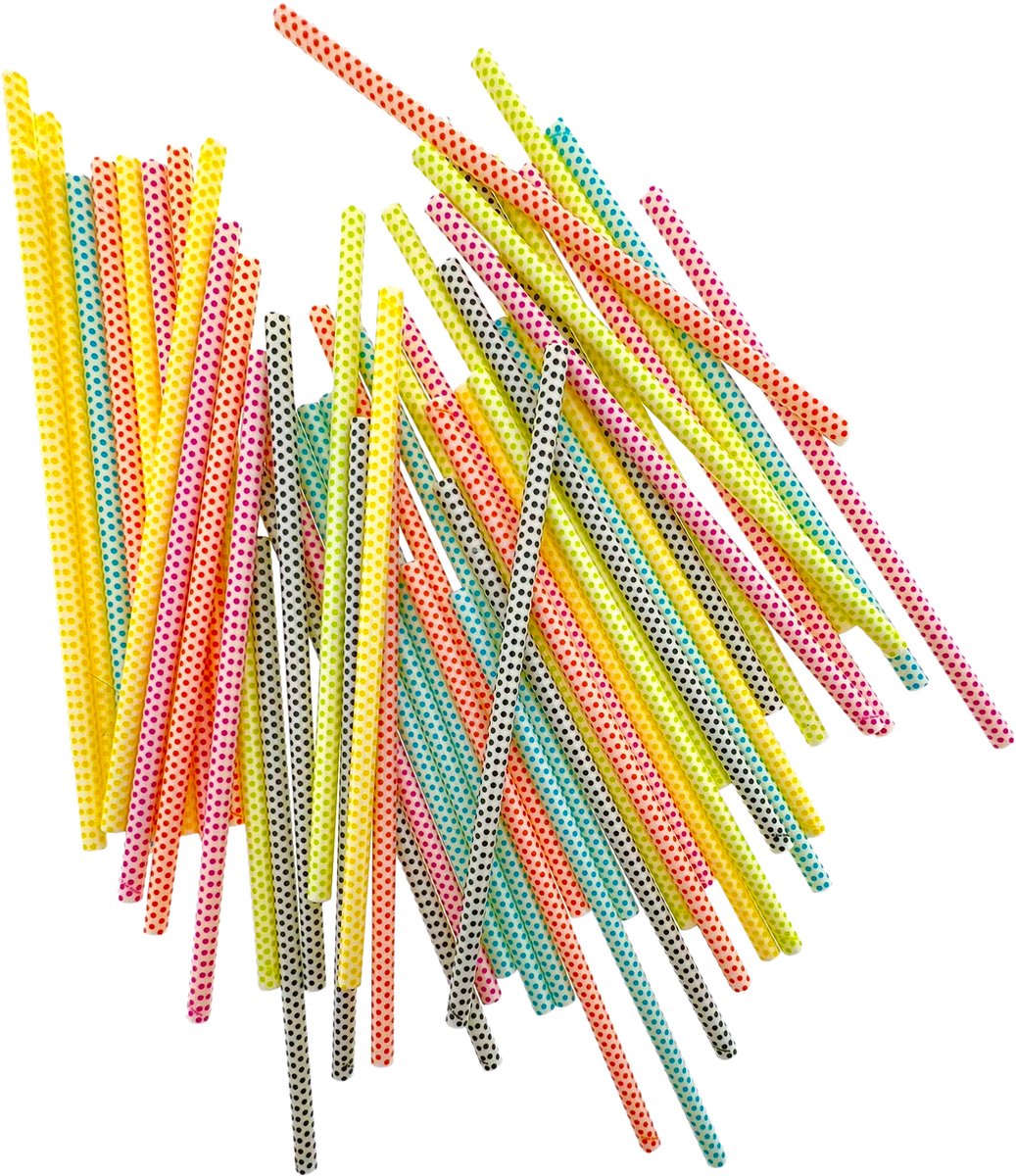 Zak Designs Swirl Rietje - Rietjes - Herbruikbaar - 6 Kleuren - 48 ...