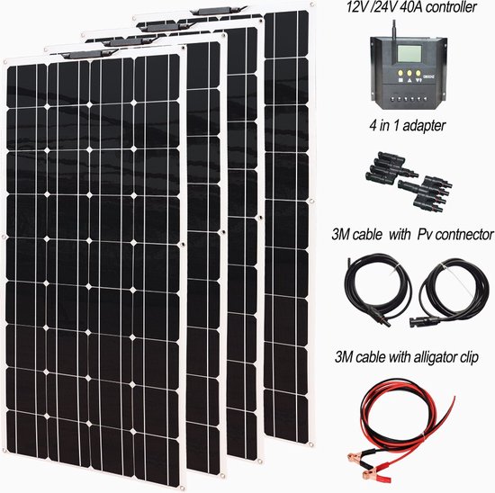 480W Solar panel kit - Flexible Module - 12V or 24v photovoltaic - for ...