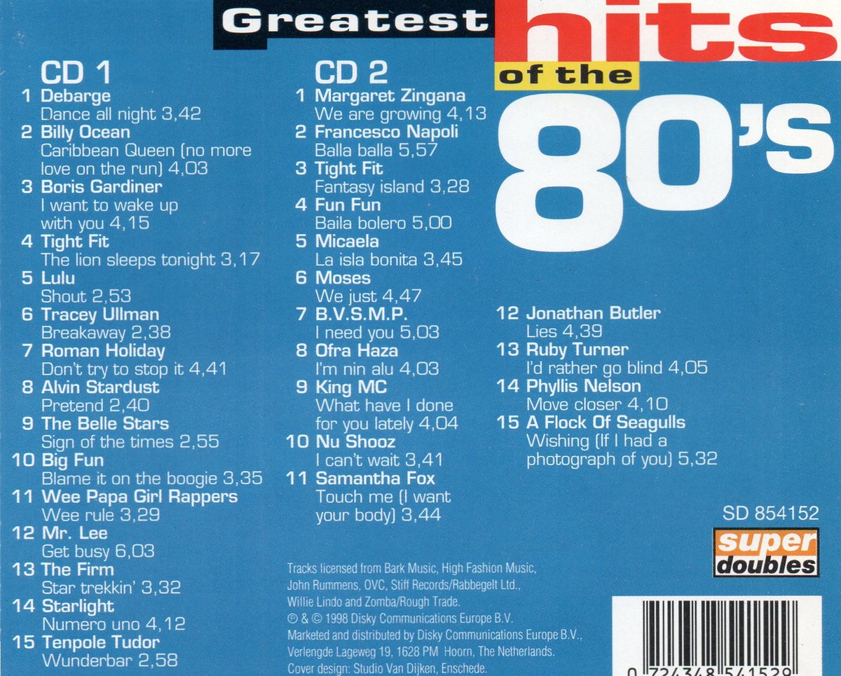 Greatest Hits Of The 80's, various artists | CD (album) | Muziek | bol