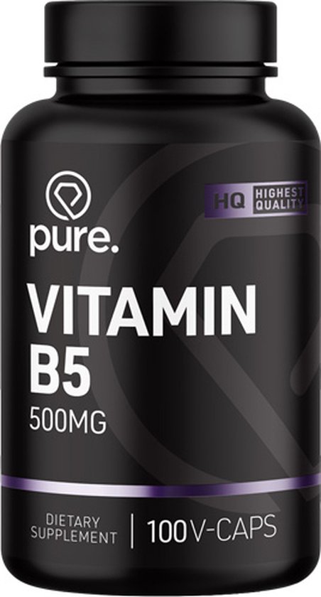 PURE Vitamine B5 - 100 V-Caps - 500mg - pantotheenzuur - pantothenic ...
