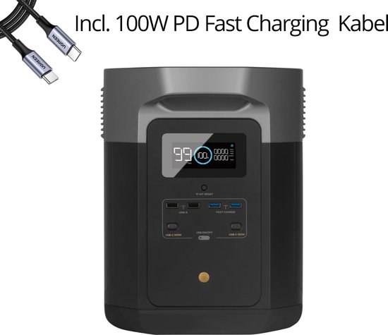 Ecoflow Delta Max 1600 (EU) - portable powerstation - solar generator ...