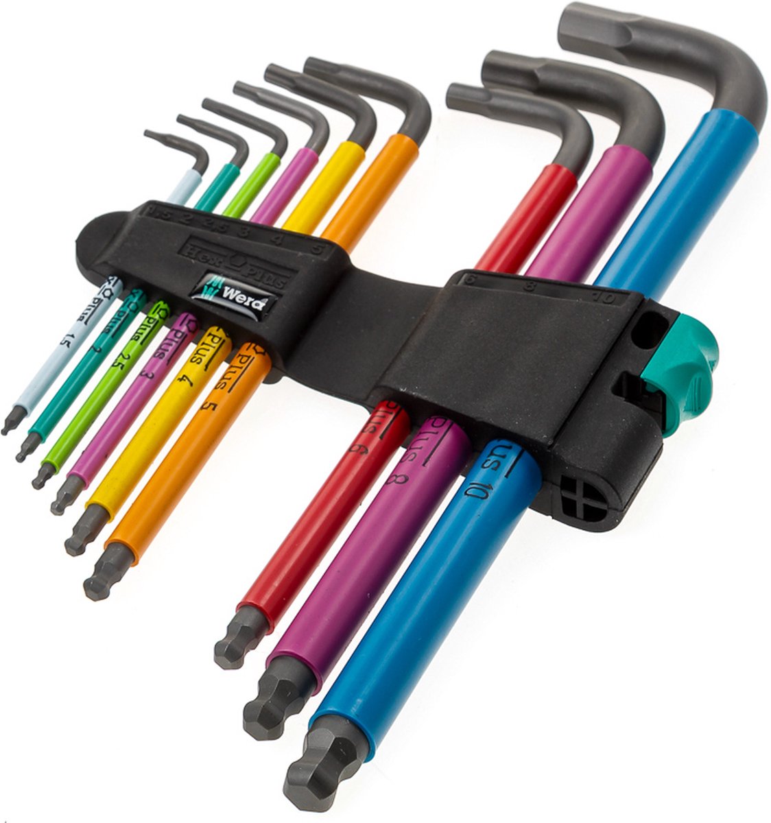 Wera 05073593001 950 SPKL/9 SM N SB 9 Delige Hex-plus multicolour inbussleutel - 1.5-10mm | bol