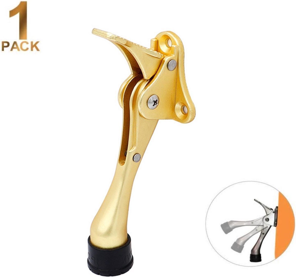 Deurstopper - goldplated - Kick down deurstop binnen buiten ...