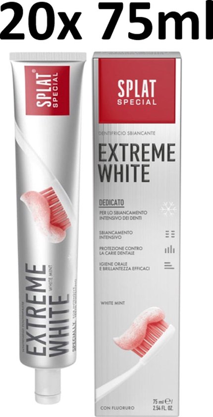 Splat tandpasta special Extreme white 20x75ml. | bol