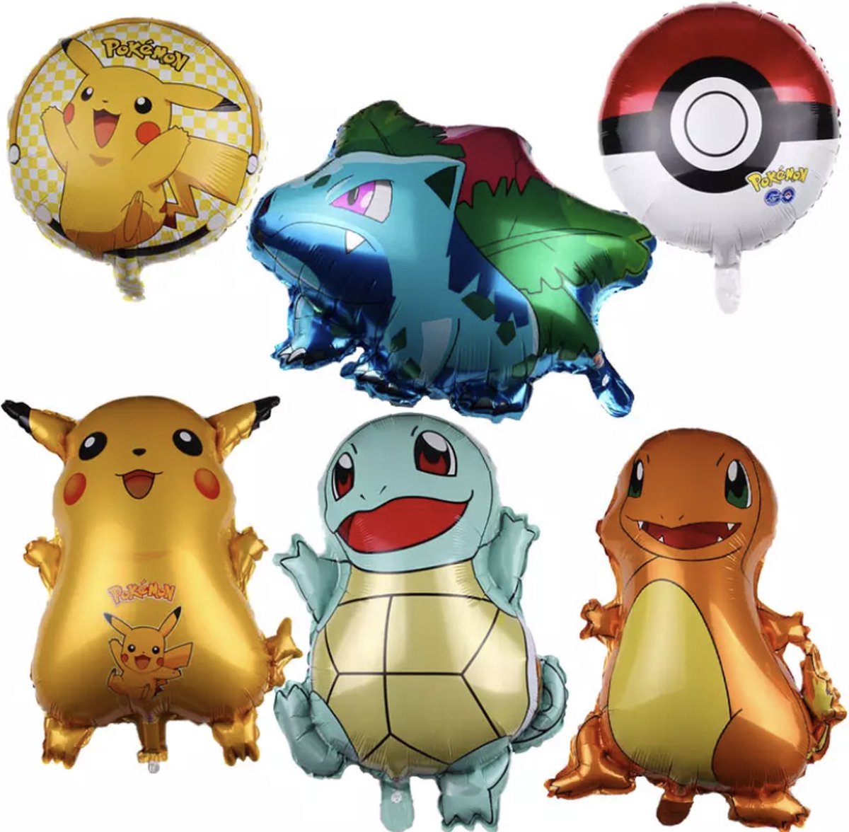 Pokemon folie ballon XL 6 folie ballonnen Pokemon go, Pikachu ...