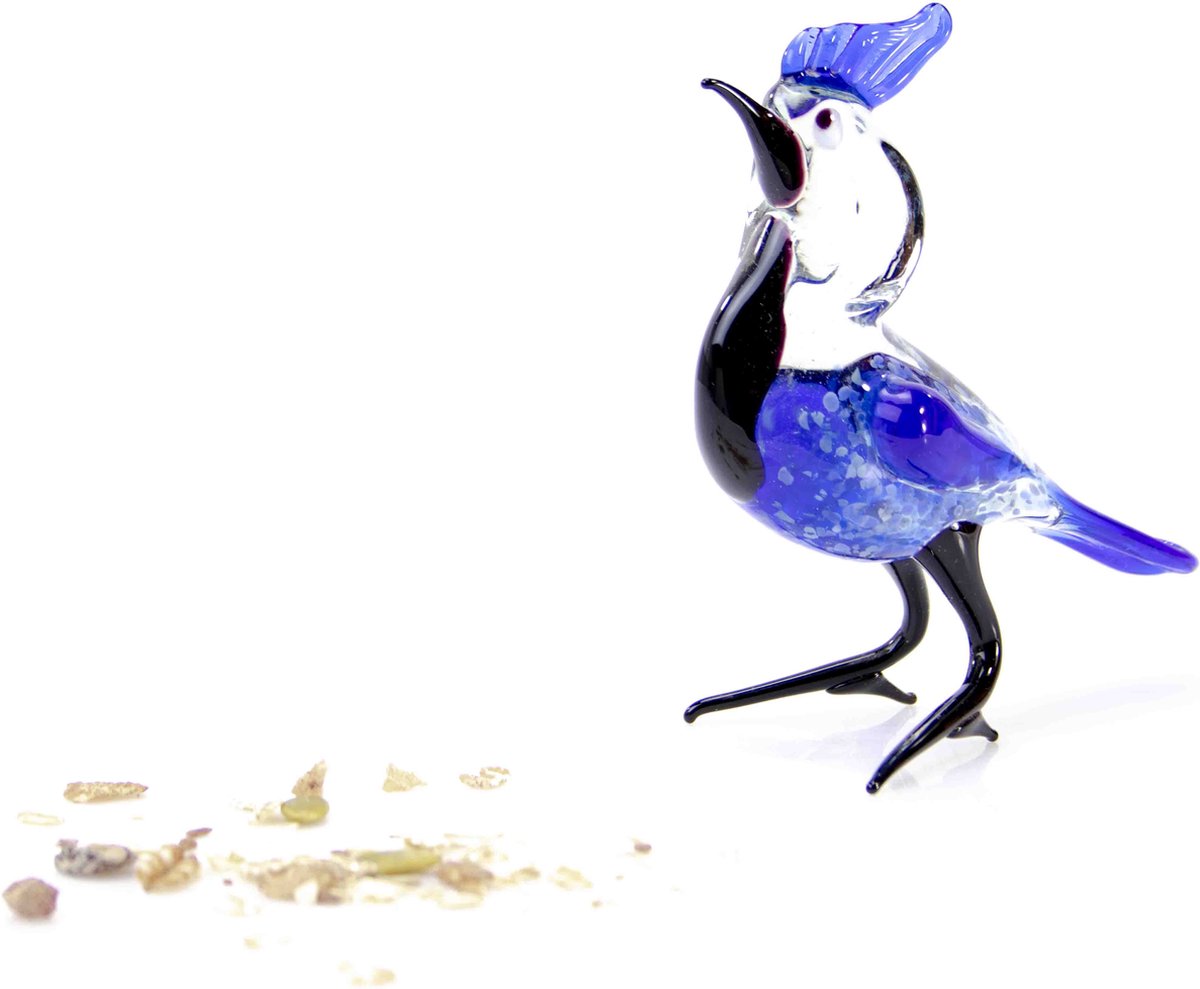 Glazen - Vogel - Vogels - Blauwe Kuif - Luxe Cadeau - Glazen Vogel ...