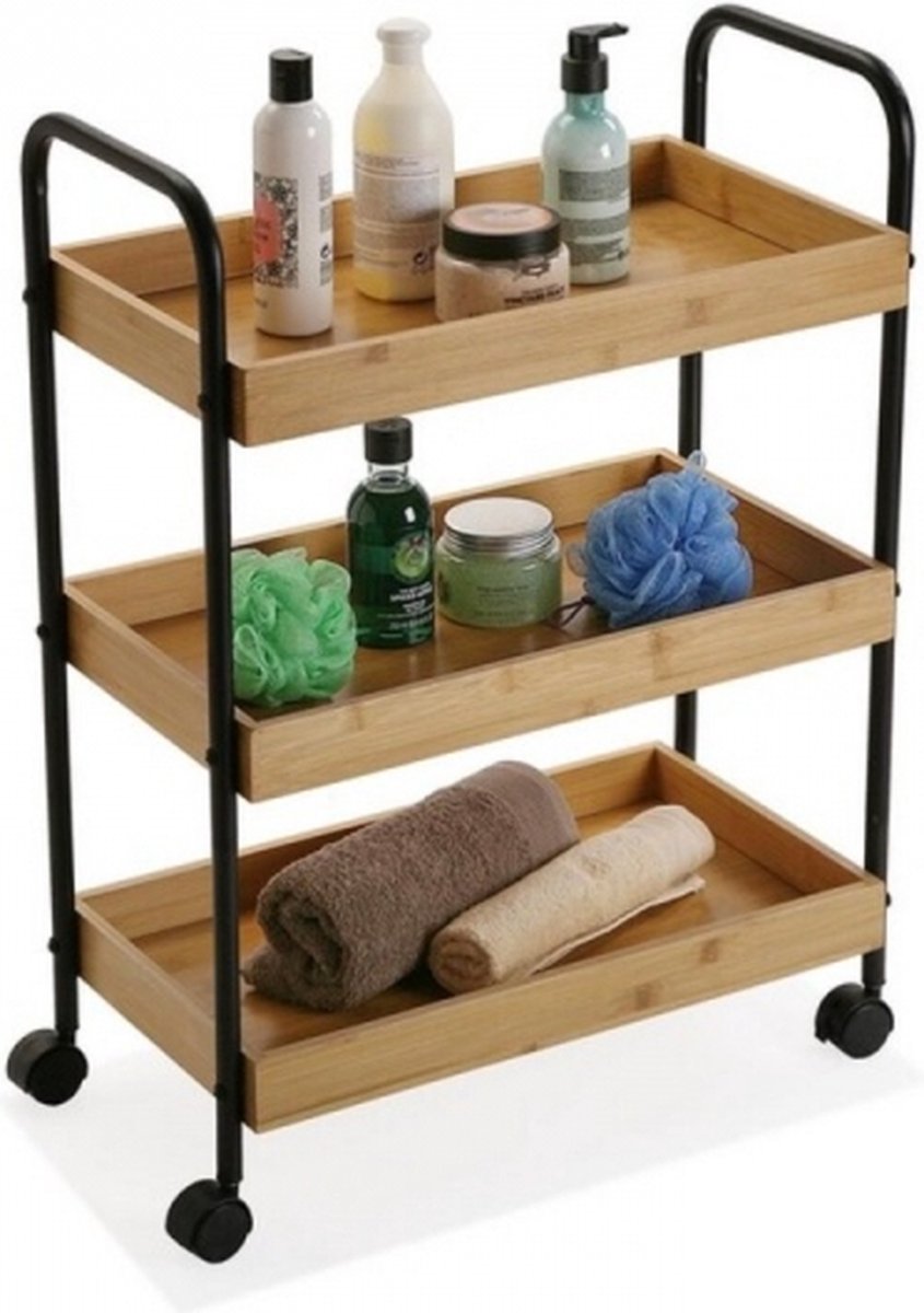 Trolley bamboe - Trolley - Bamboe trolly - Trolley voor wasmiddel ...