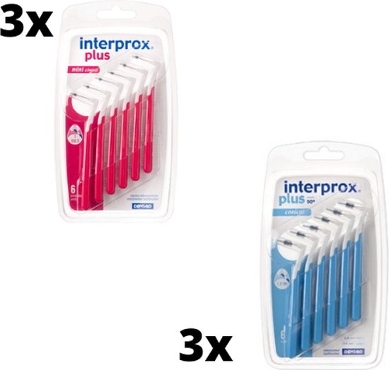 Interprox Plus Mini Conical - 2-4mm - 3 x 6 stuks + Interprox Plus ...