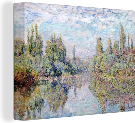 Tableau Toile La Seine à Vétheuil - Tableau de Claude Monet - 80x60 cm ...
