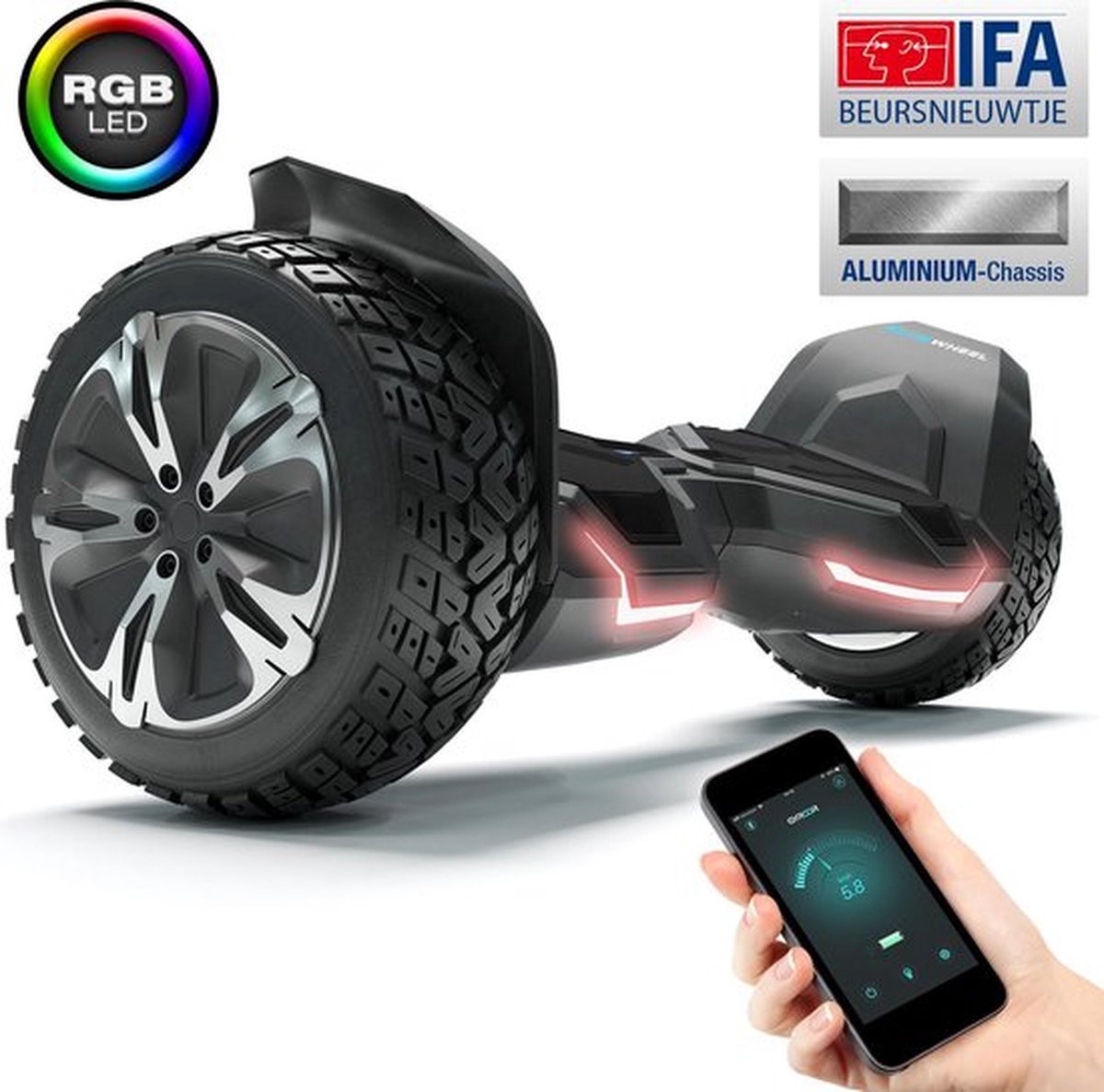 Gyroor Warrior G2 | Off Road Hoverboard | Ampes | 8.5 Inch Wielen ...