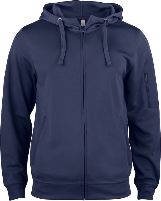 Clique Basic Active Hoody Full Zip dark navy l | bol.com