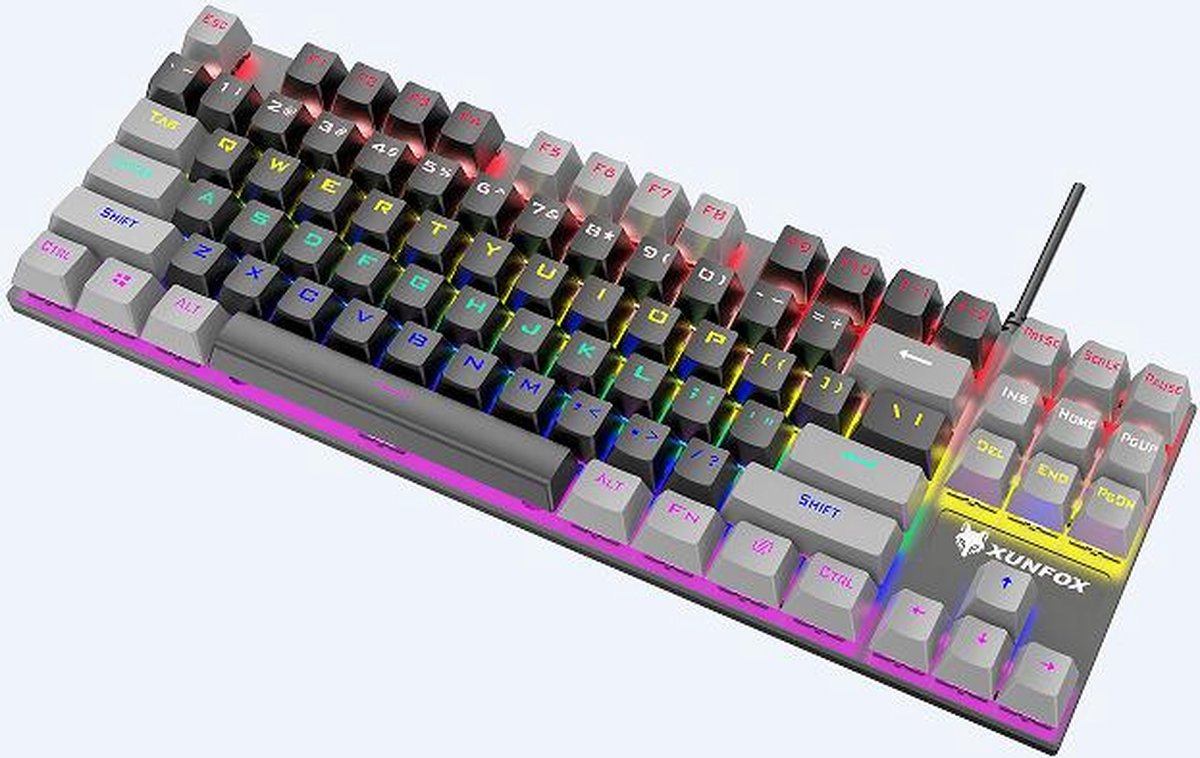 XUNFOX K80 RGB mechanisch 87keys TKL gaming toetsenbord - Windows/Mac ...