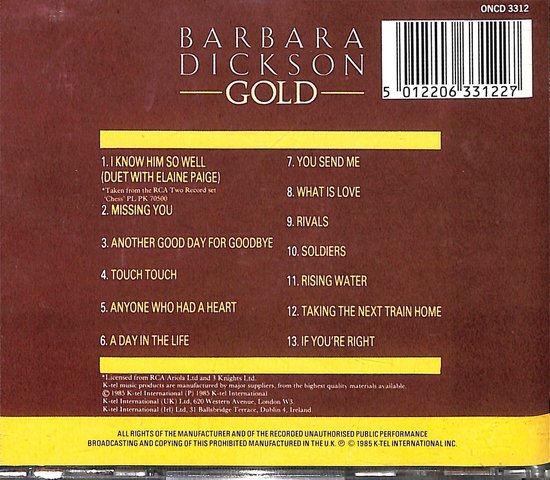 Gold, Barbara Dickson | Muziek | bol