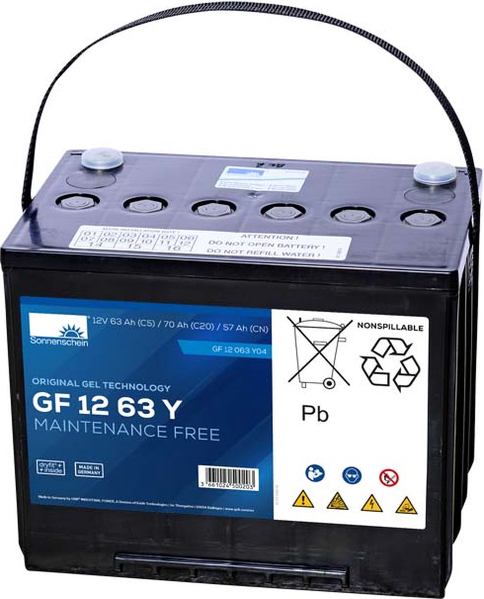 EXIDE GF12 063 Y O4 Sonnenschein GF-Y 12V 63Ah Gel 4250889619046 | bol