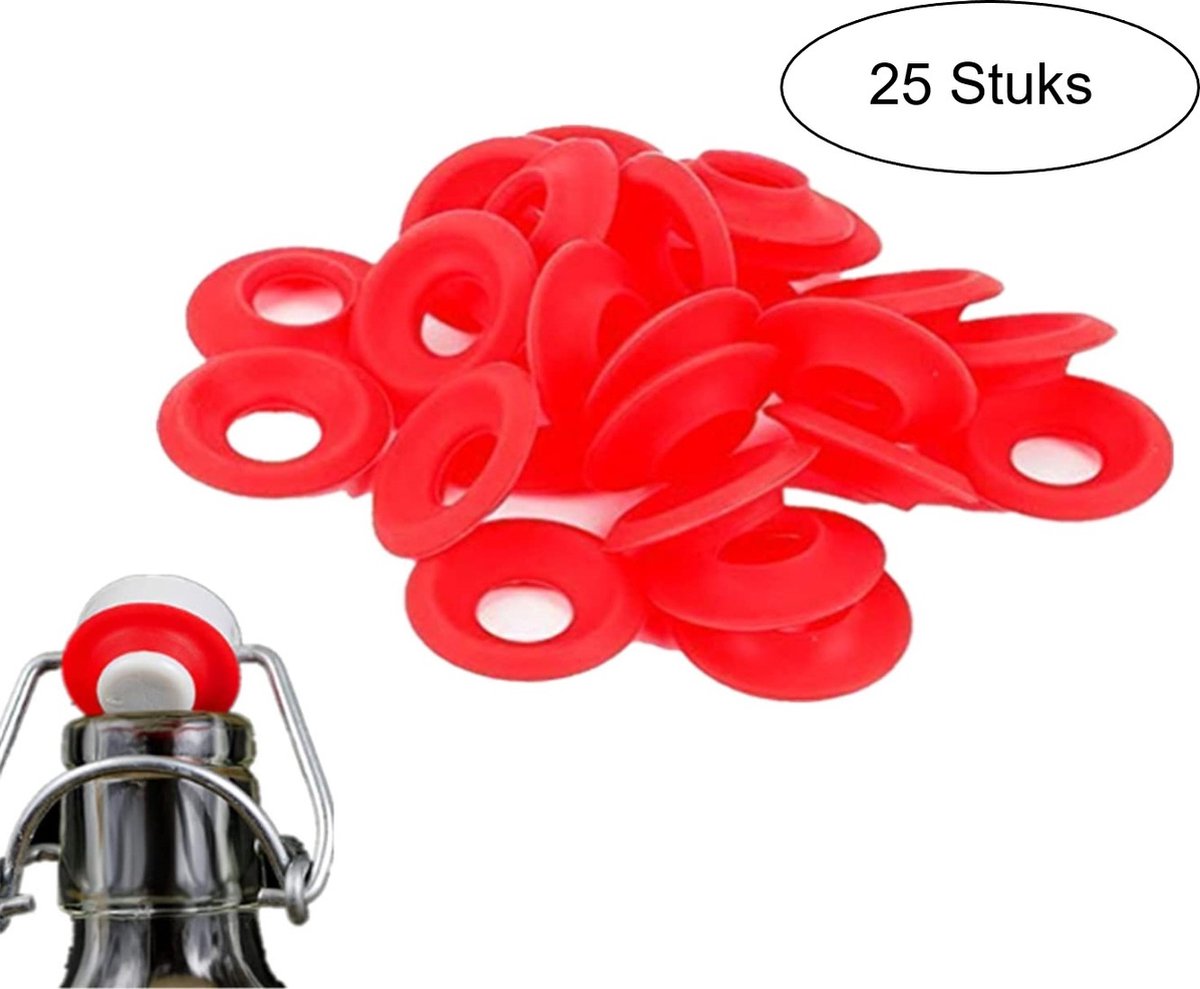 25 stuks Siliconen ringen - Grolsch - rubberen afdichtingen - Rubber ...