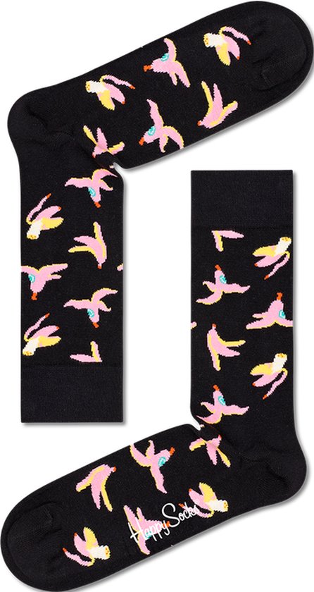 Happy Socks Banana - Zwart Roze - Happy Socks Dames - Maat 36-40 | bol.com