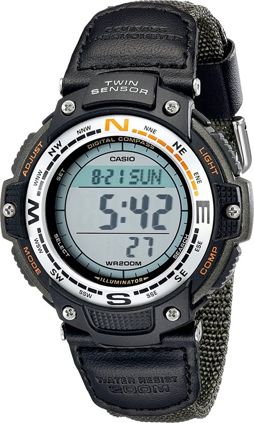 Casio SGW100B-3V Digital Compass Twin Sensor Sport Watch | bol.com