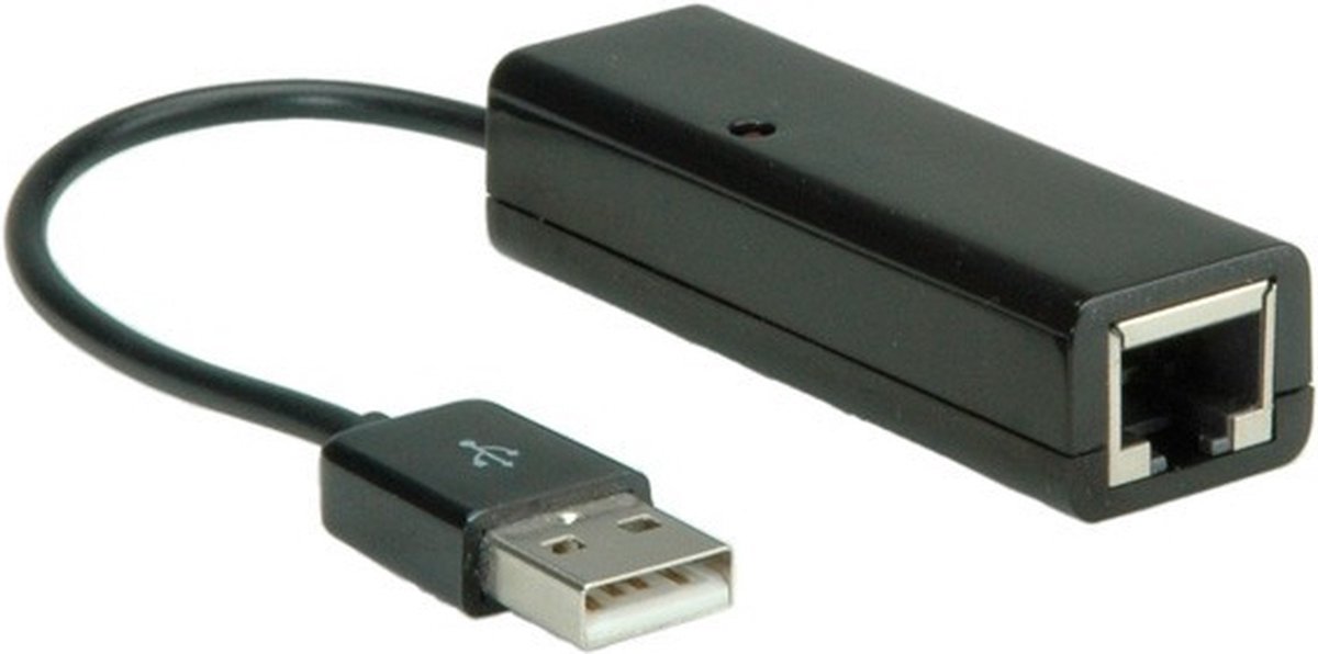 USB-A naar RJ45 Ethernet Adapter - 0,15 meter - Zwart | bol.com