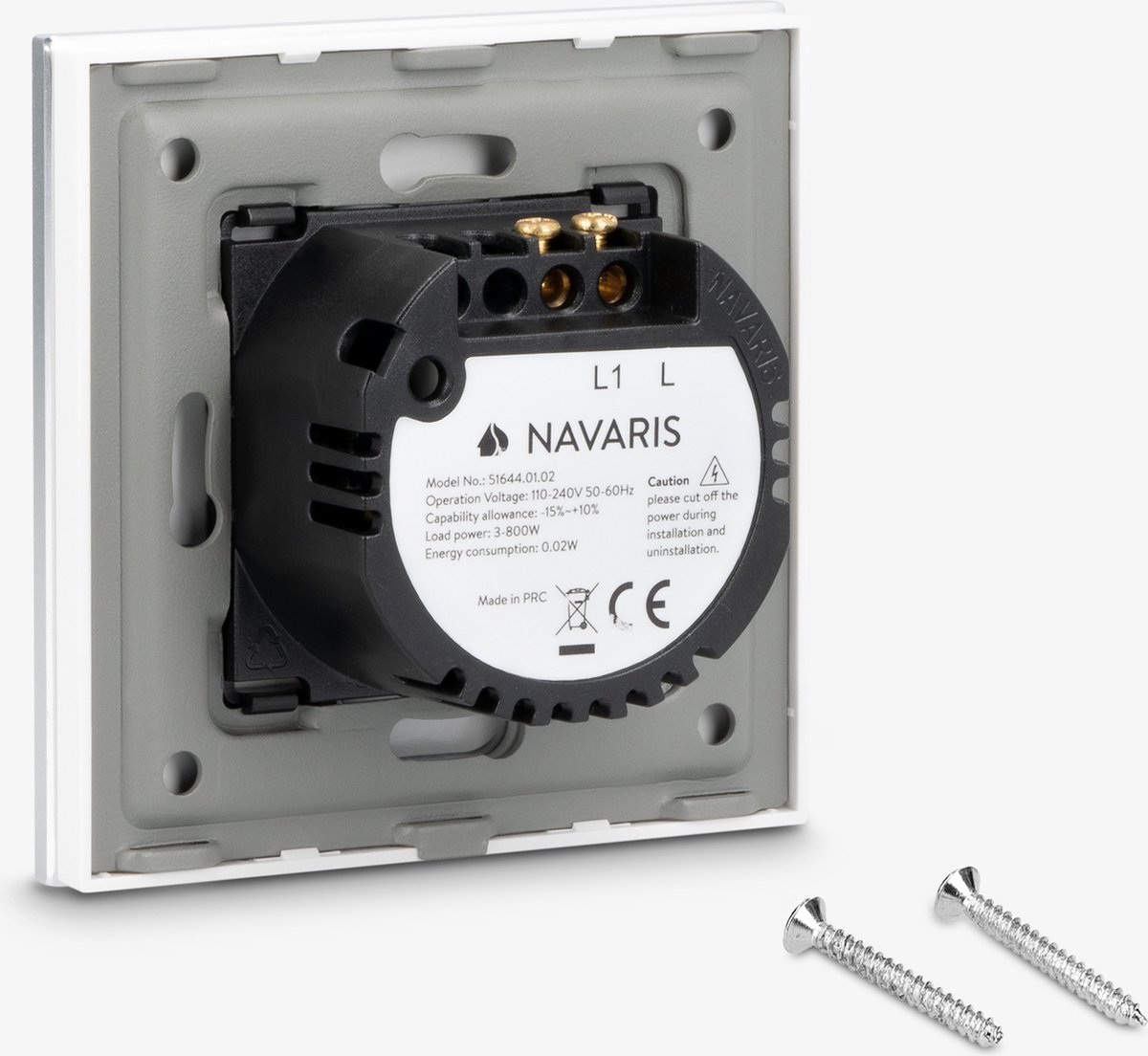 Navaris touch lichtschakelaar voor wand - Lichtknop met haptic touch ...