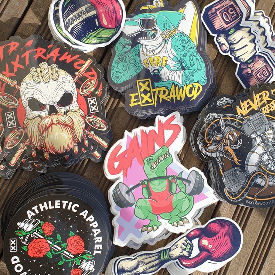 Crossfit Gym Sticker Set x 5 Bundle Training | bol.com