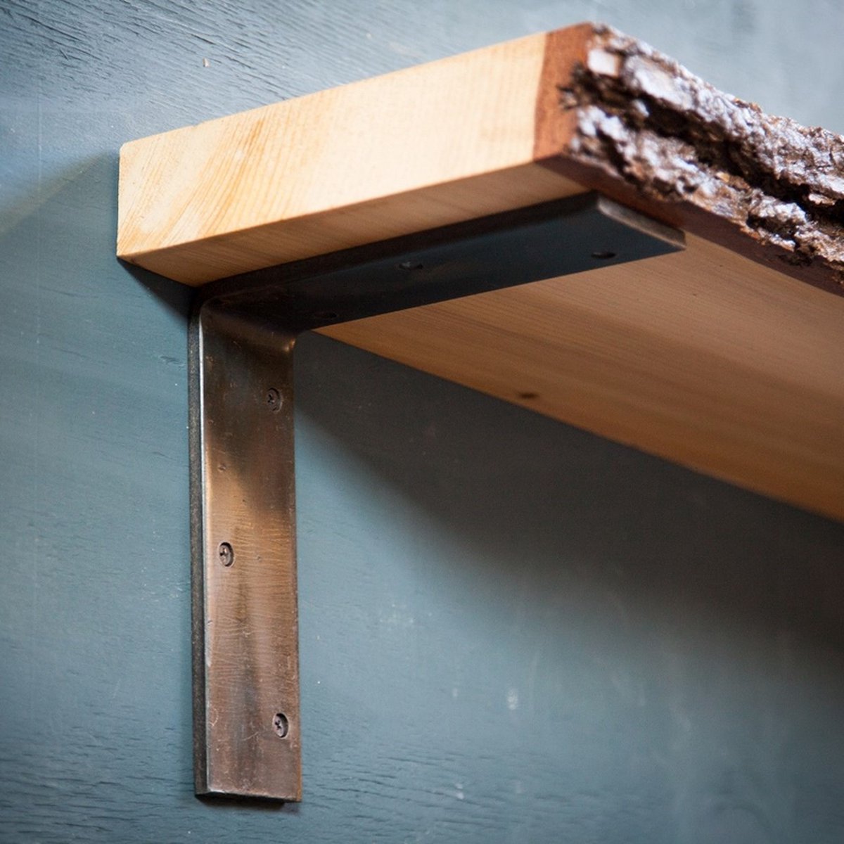 L-vormige plankbeugels - Wandsteun zwart - Set ( per 2 ) - Industrieel ...