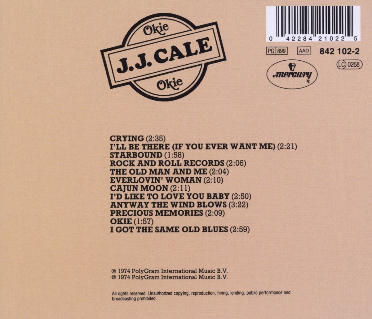 J.J. Cale - Okie (CD), J.J. Cale | CD (album) | Muziek | bol