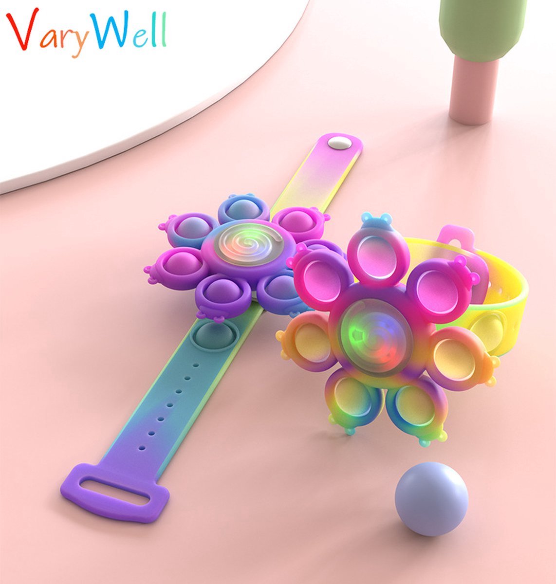 Montre lumineuse LED - Bracelet Pop It - Pop It Fidget Toy - Étanche ...