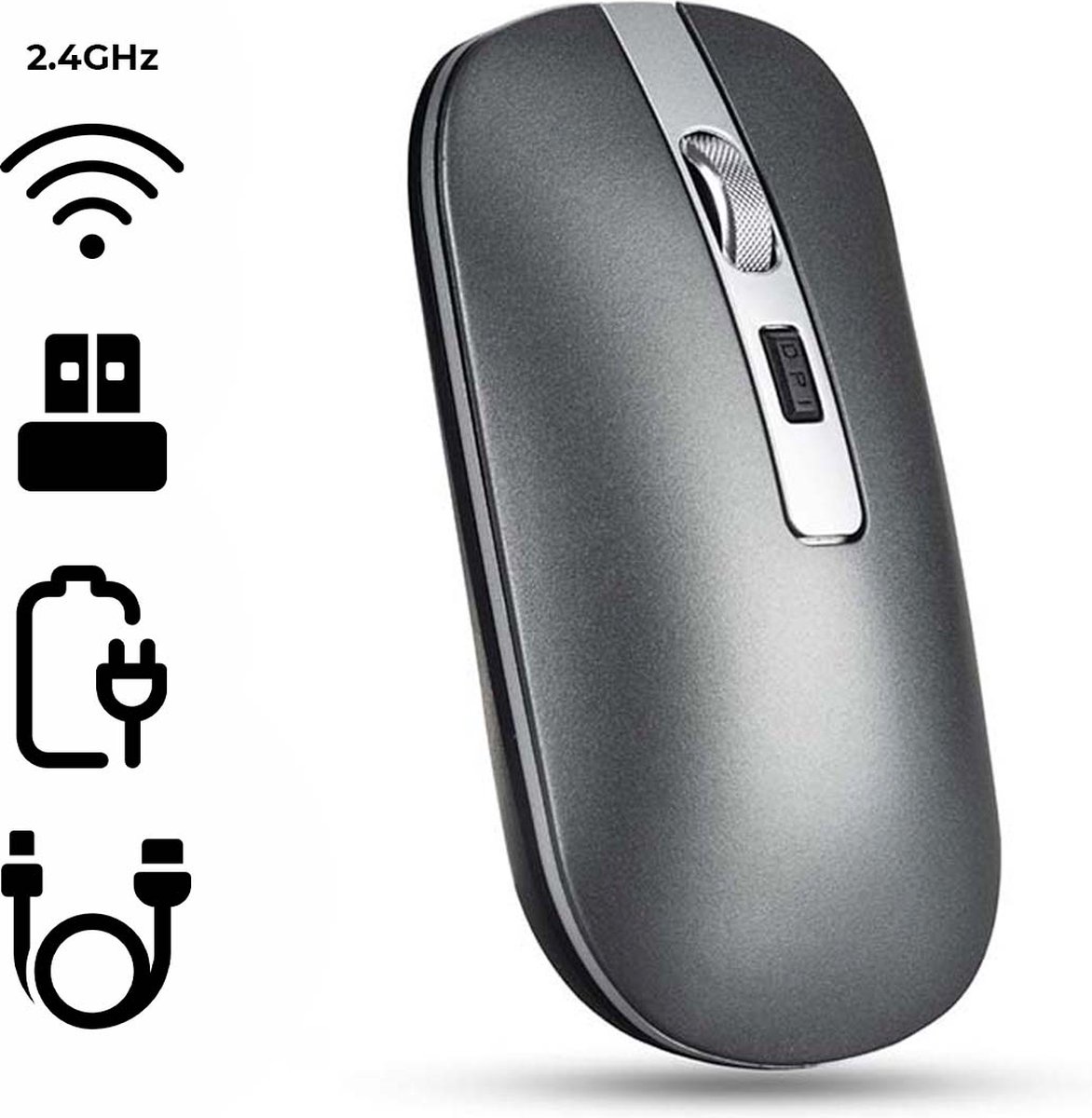 M30 Draadloze muis Space Grey - Wireless mouse - Oplaadbare computer ...