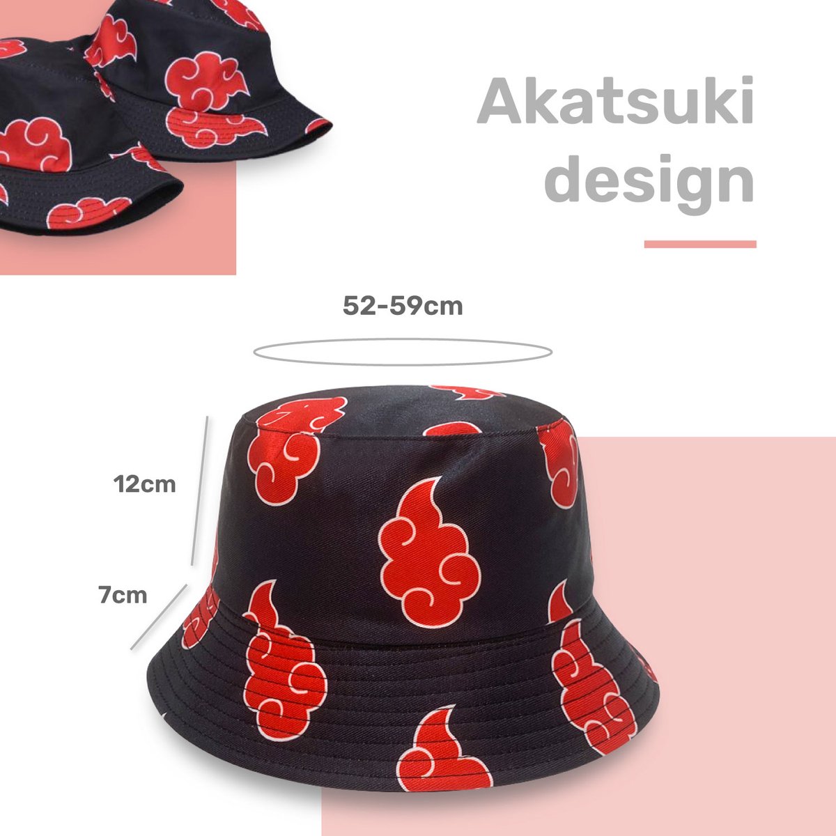 LBB Akatsuki Bucket hat - One size - Naruto hoofdband - Sharingan ...