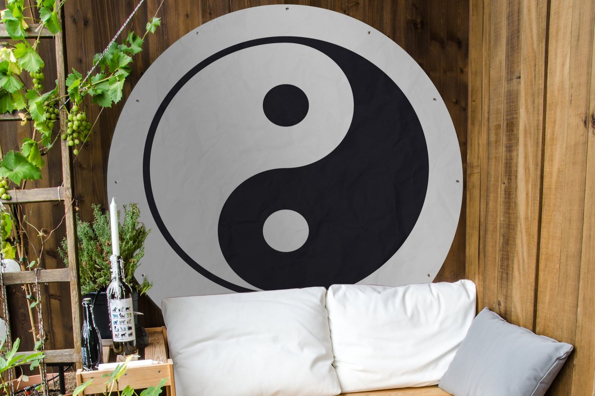 Affiche de jardin autour de l'illustration Yin et Yang - Une ...