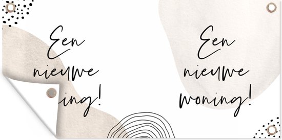 Schuttingposter Quotes - Nieuwe woning - Verhuizen - 200x100 cm ...