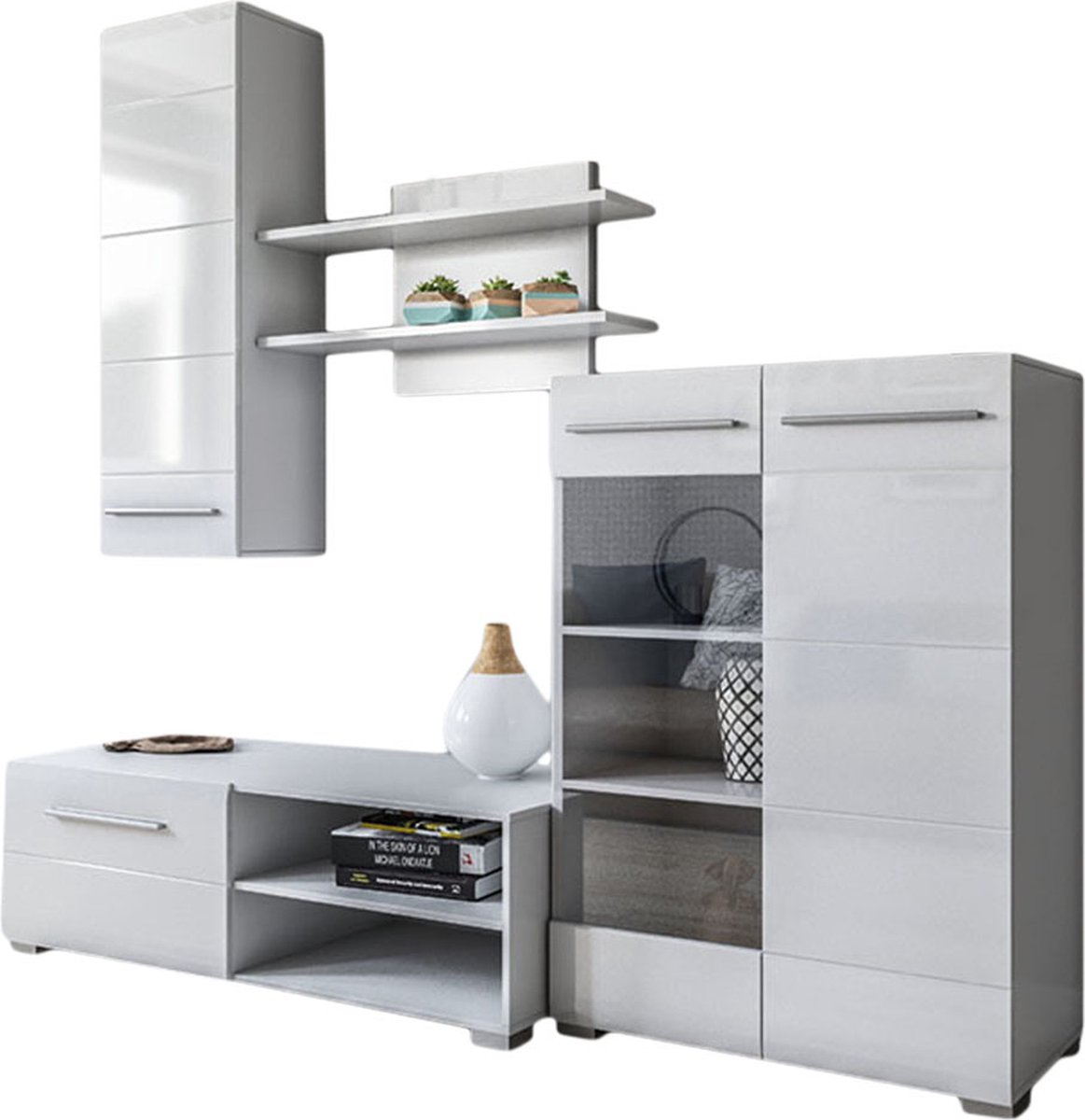 Maxima House - NEO TV SET - TV stand - Dressior - kast - Wit Hoogglans ...