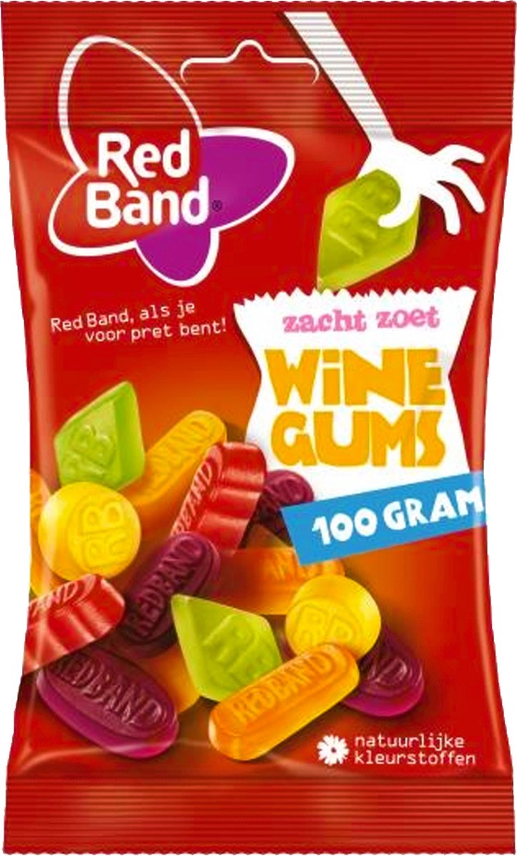 6 zakjes Red Band Winegums á 100 gram - Voordeelverpakking Snoepgoed ...