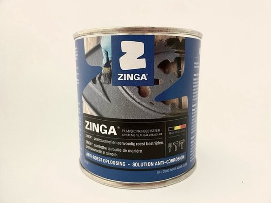 Zinga Zinga Verf - primer - metaalverf - coating - koudgalvanisatie - 0.50 kg - zinkgrijs | bol