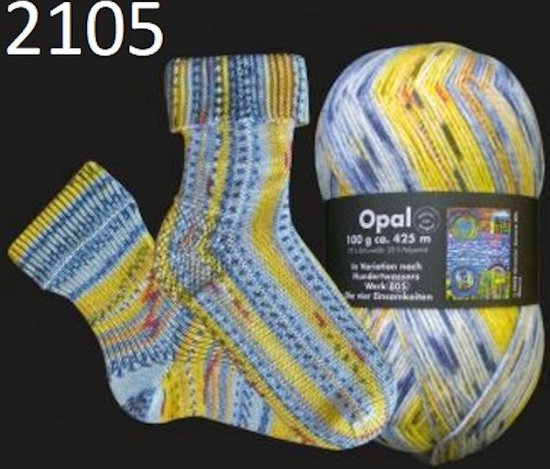 Opal Hundertwasser - Die Vier Einsamkeiten 2105, sokkenwol 100 gram | bol.com