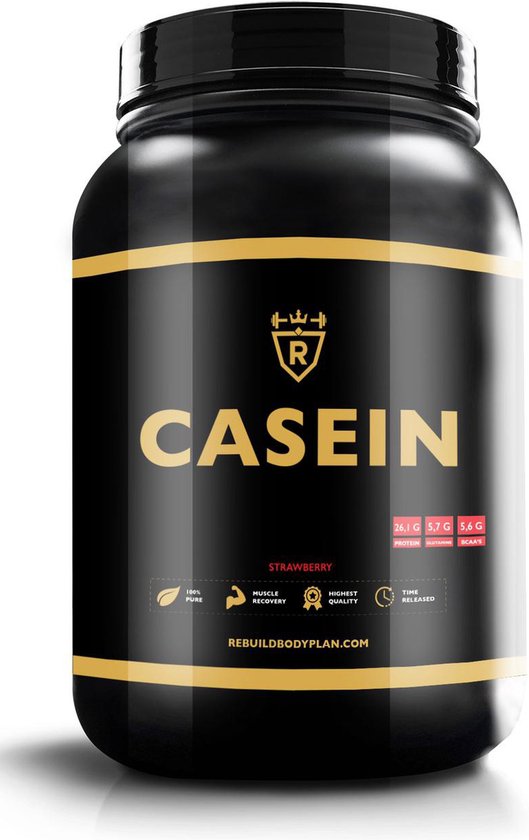 Rebuild Nutrition Casein - Night Protein - Poeder 1800 gr - Aardbei ...