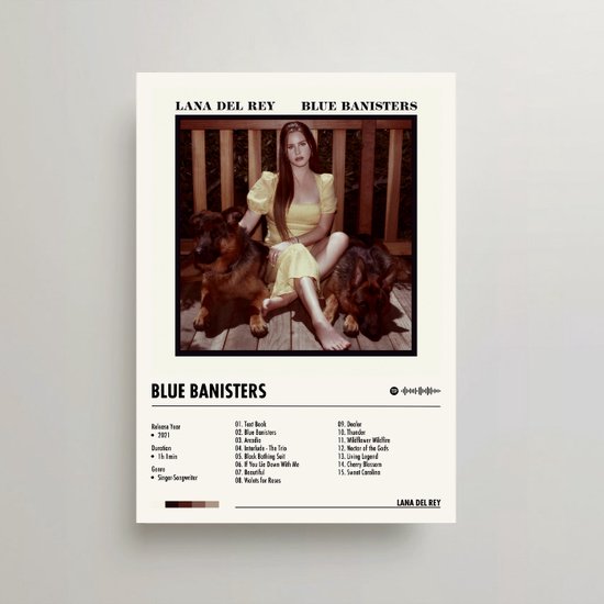 Lana Del Rey Poster - Blue Banisters Album Cover Poster - Lana Del Rey ...