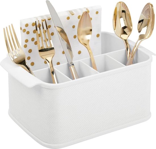 Bestekhouder met handgrepen, decoratieve bestekmand voor keuken ...