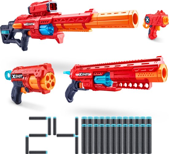 ZURU - XSHOT - Excel Range X8 & Hawk Eye & Fury 4 & Micro Combo Pack ...