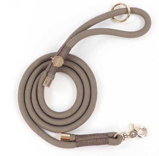 RICHRUFF Leiband - Voor hond - Touw van katoen - Bruin - 1 cm dik, 1 ...