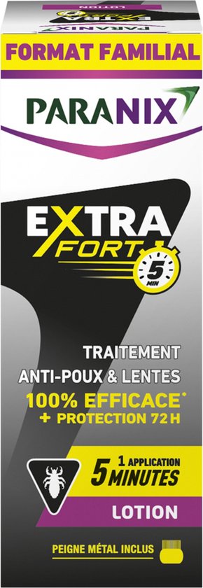 Paranix Extra Fort Lotion 5 Minutes Traitement Anti-Poux & Lentes 200 ...