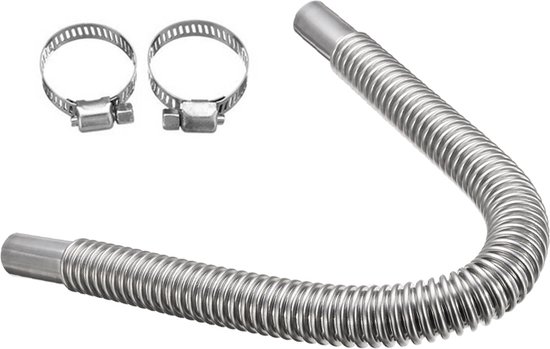 Uitlaatpijp voor Standkachel - 25mm x 60cm - RVS Uitlaatslang - voor ...