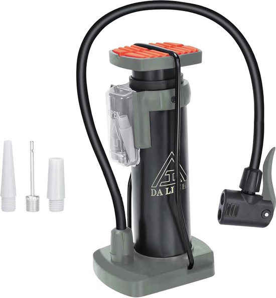 Fietspomp, staande fietspomp, staande luchtpomp, voetpomp, luchtpomp voor fietsen,... | bol